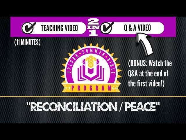 Reconciliation & Peace - Westbank Bible Chapel